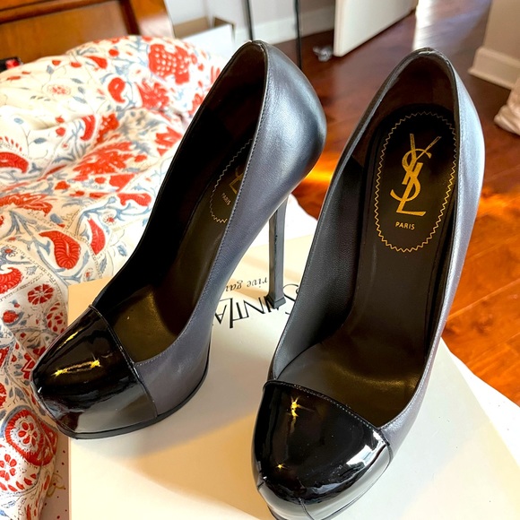 Yves Saint Laurent | Shoes | Ysl Two Tone Ultra High Heels | Poshmark